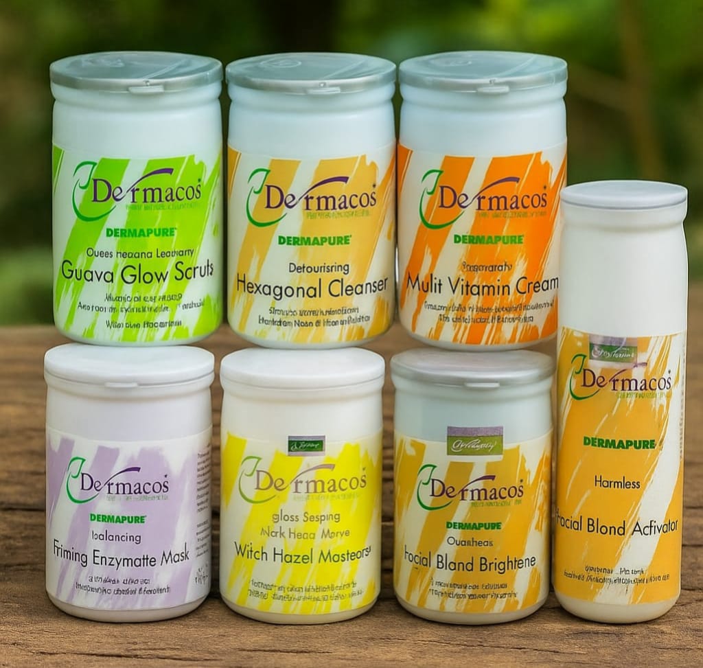 Dermacos Skin Care Set | Natural Glow, Deep Cleanse & Brightening | Pr ...