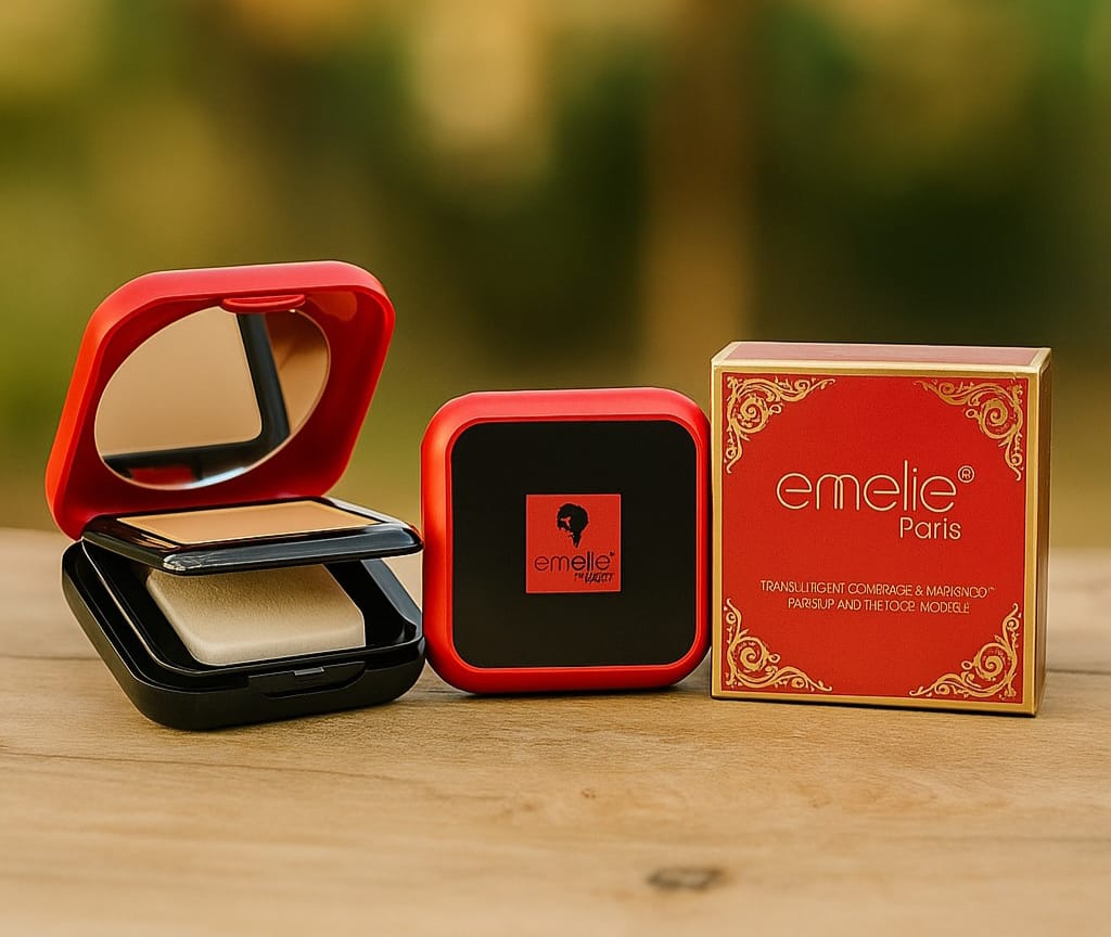 Emelie Paris Compact Powder | Matte Finish | Long-Lasting & Waterproof